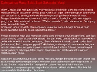 DAHSYATNYA PROSES SAKARATUL MAUT............................................... | PPT