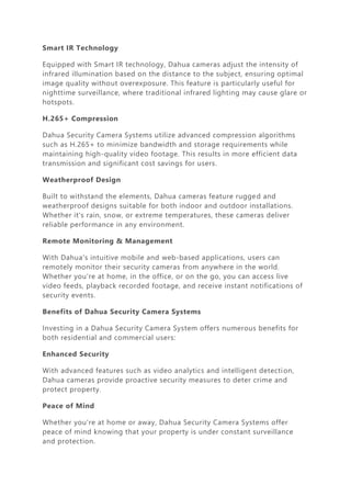 Dahua Security Camera System Guide esetia | DOCX