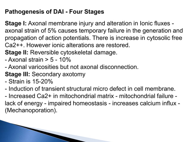 Diffuse axonal injury | PPTX | Death, Injury, or Military Conflict ...