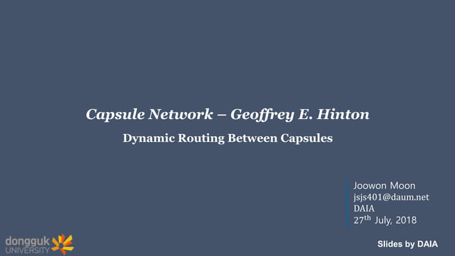 Intro. Capsule network | PPT