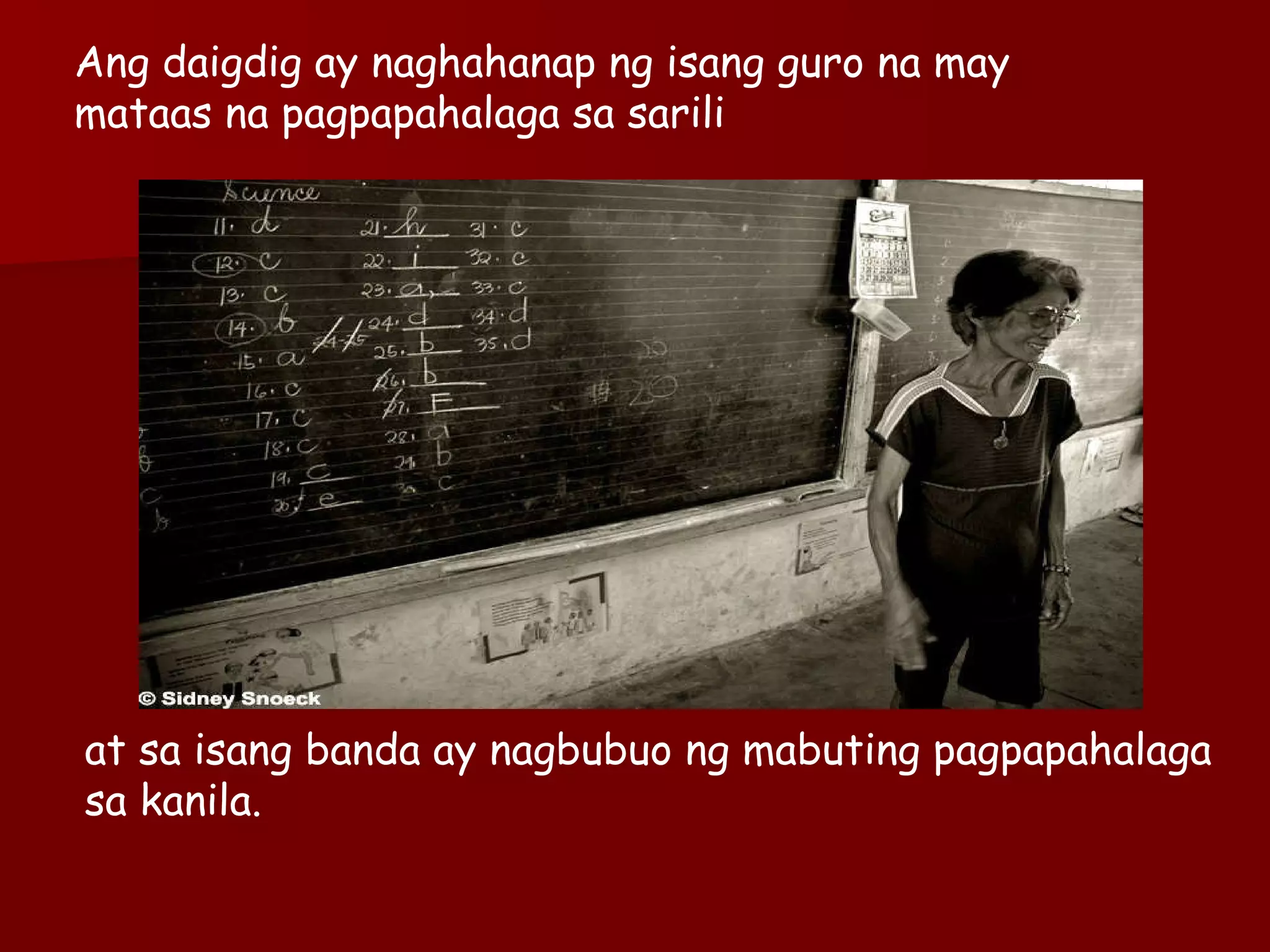Ang Daigdig ay Naghahanap ng Guro | PPT