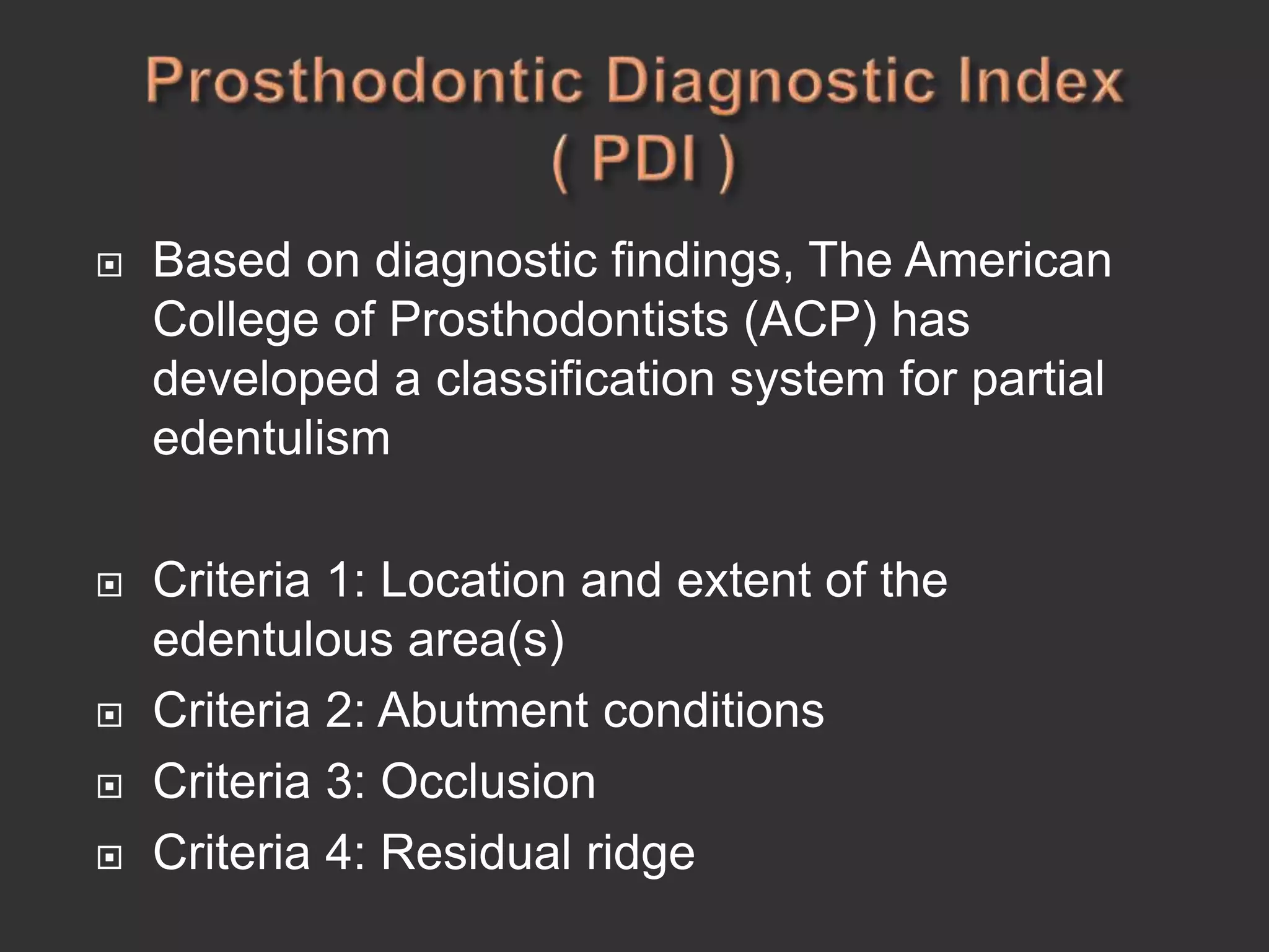 Diagnosis and treatment planning in removable partial denture | PPTX