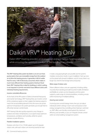 Daikin commercial heating brochure | PDF