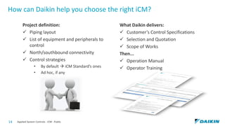 Daikin iCM intelligent chiller manager | PPT