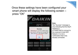 Daikin SKYFi setup instruction Skyfi to local Wi-Fi mode connection | PDF