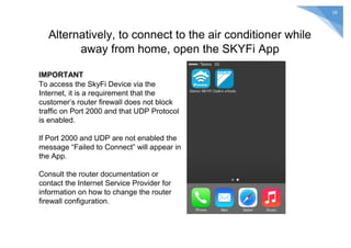 Daikin SKYFi setup instruction Skyfi to local Wi-Fi mode connection | PDF