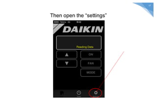 Daikin SKYFi setup instruction Skyfi to local Wi-Fi mode connection | PDF
