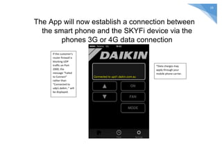 Daikin SKYFi setup instruction Skyfi to local Wi-Fi mode connection | PDF