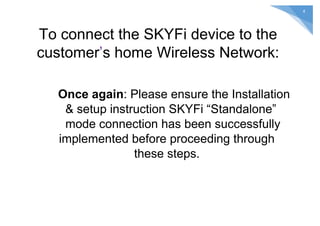 Daikin SKYFi setup instruction Skyfi to local Wi-Fi mode connection | PDF