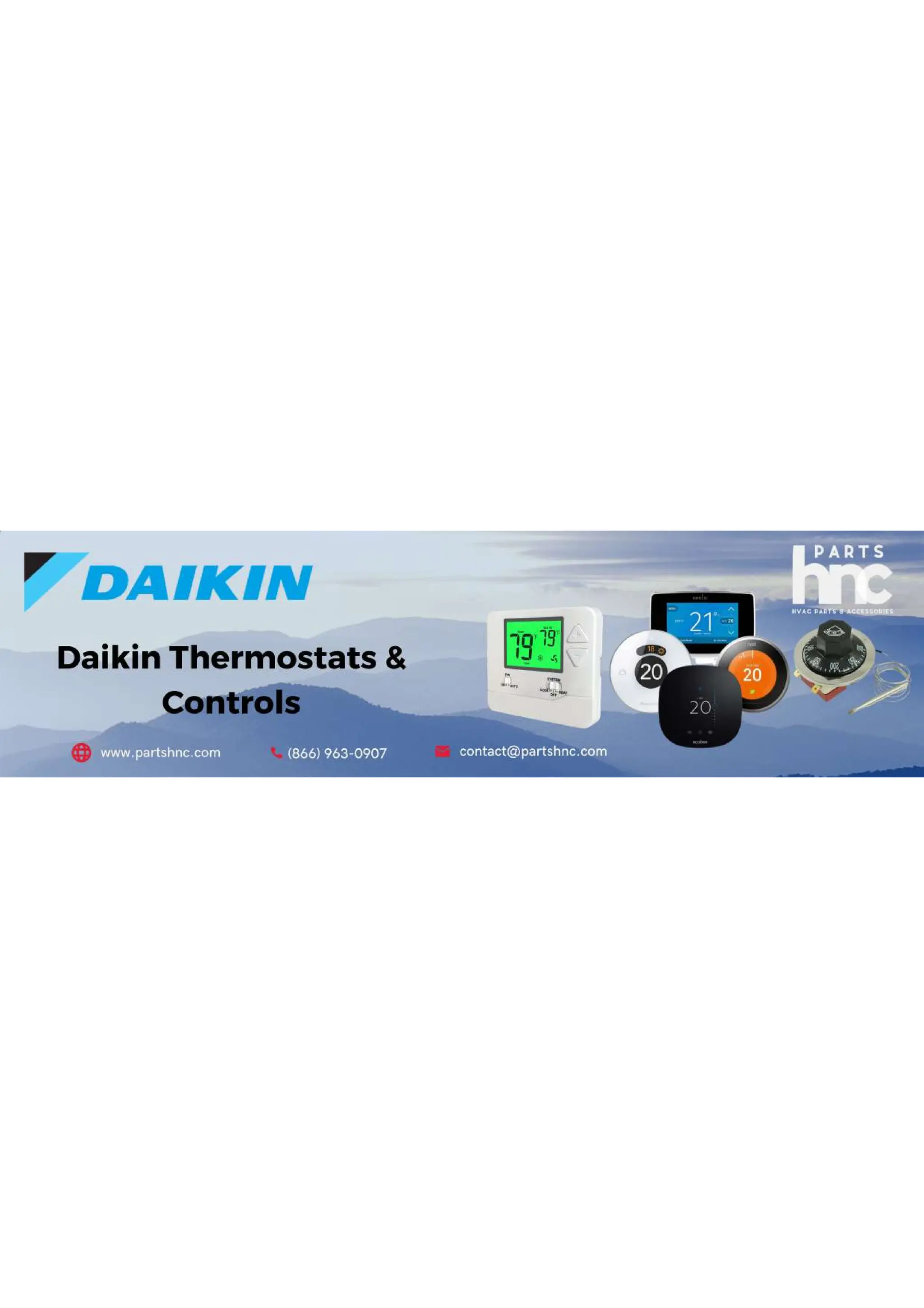Daikin Thermostat & Controls Purchase Replacement Parts - PartsHnC | PDF