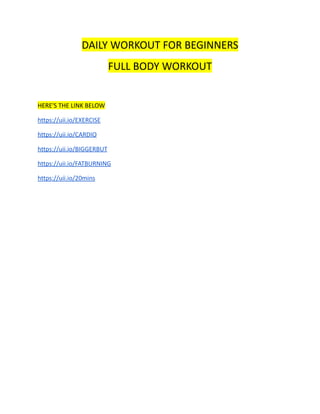 Daily exercise workout | PDF