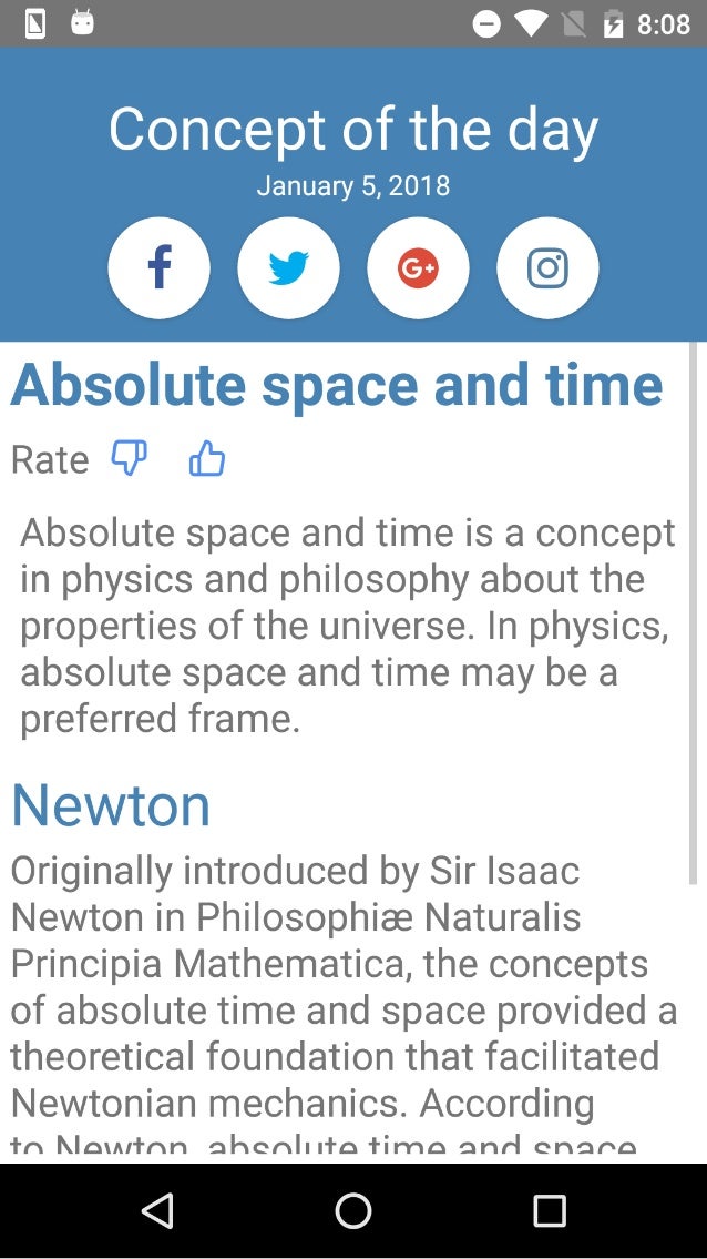 Concept of the Day: Absolute space and time