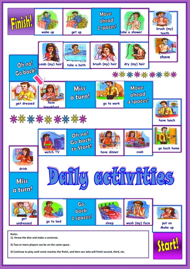 Daily activities-board-game | PDF