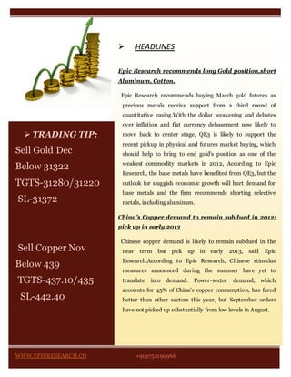 Daily commodity-report | PDF