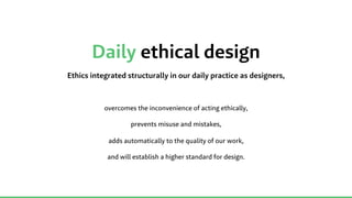 Daily Ethical Design | PPT