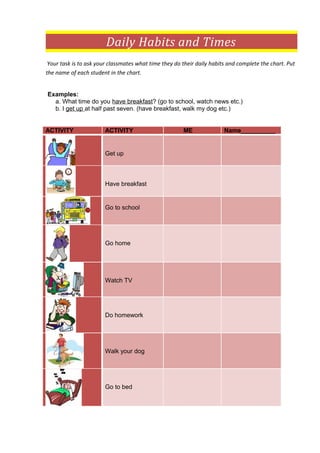 Daily habits-and-times | DOC