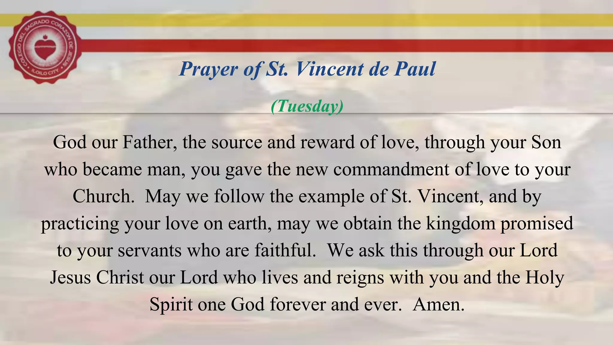 Daily-Prayer-of-the-Vincentian-Family.pptx | Christianity | Religion ...
