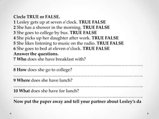 Daily routines | PPSX | Food & Drink