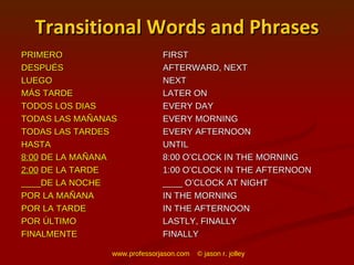 Talking About Your Daily Routine in Spanish | PPT