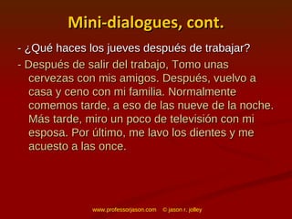 Talking About Your Daily Routine in Spanish | PPT