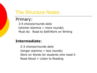 Daily 5 power point - Presentation/Summary by Susan Tegen | PPT