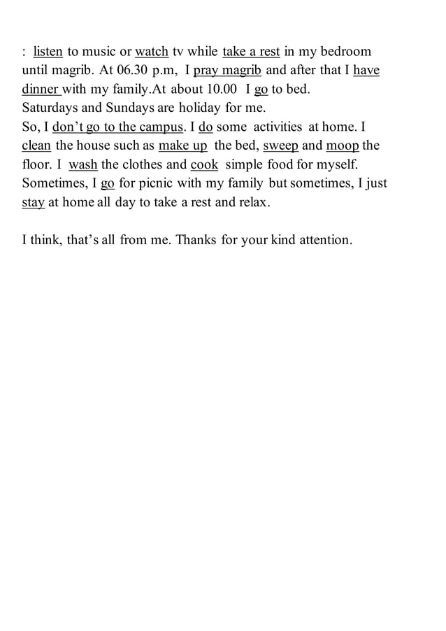 Daily activity | PDF