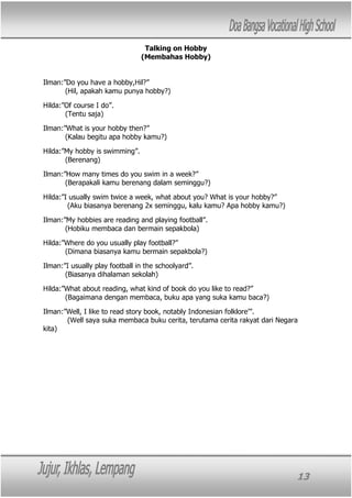 Daily conversation module | PDF