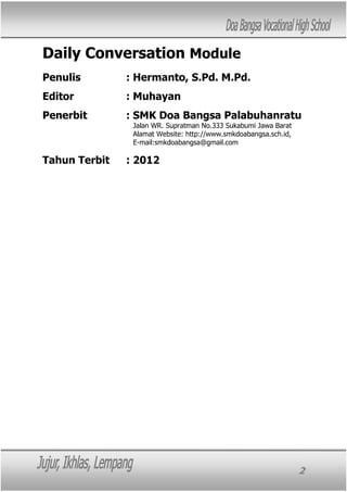 Daily conversation module | PDF