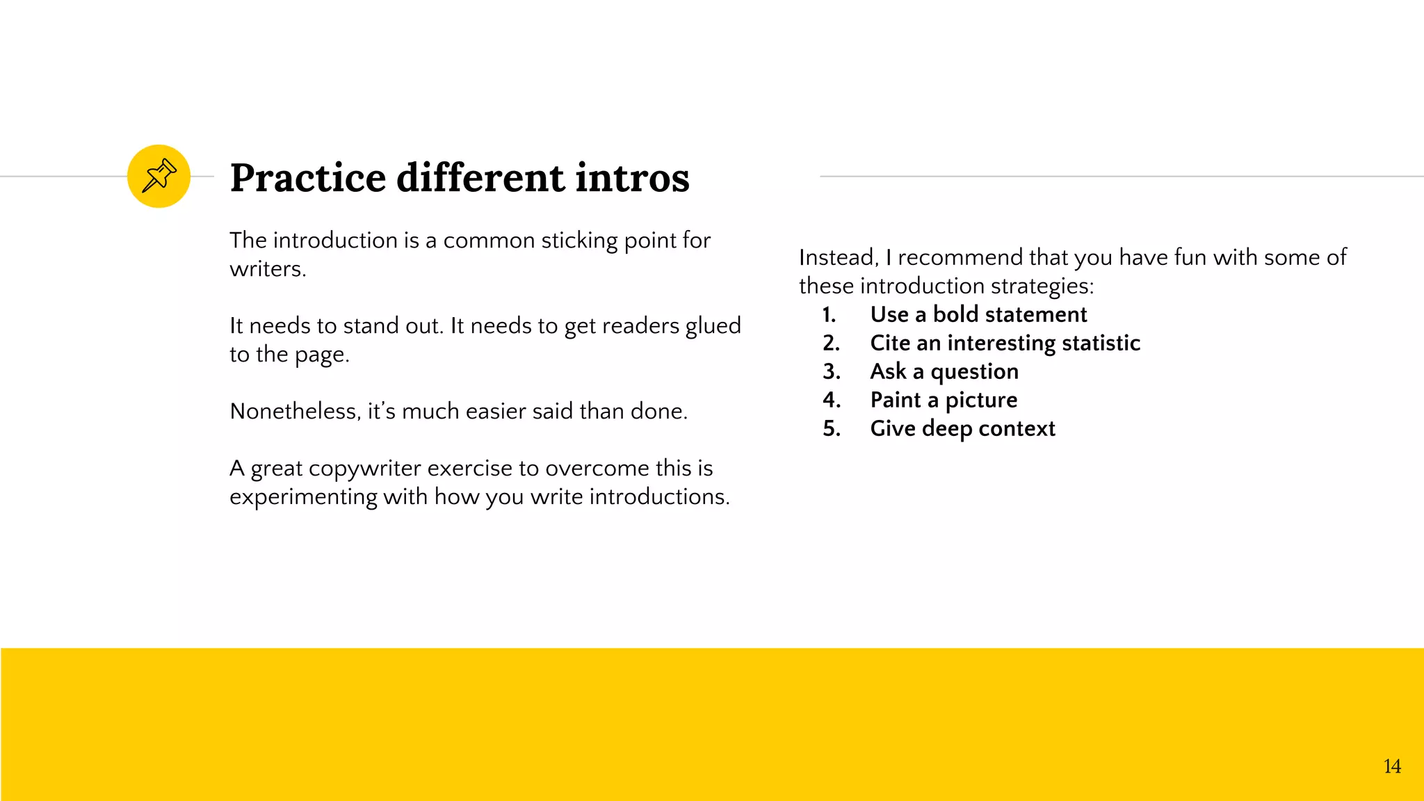 Daily Copywriting Exercises | PPTX