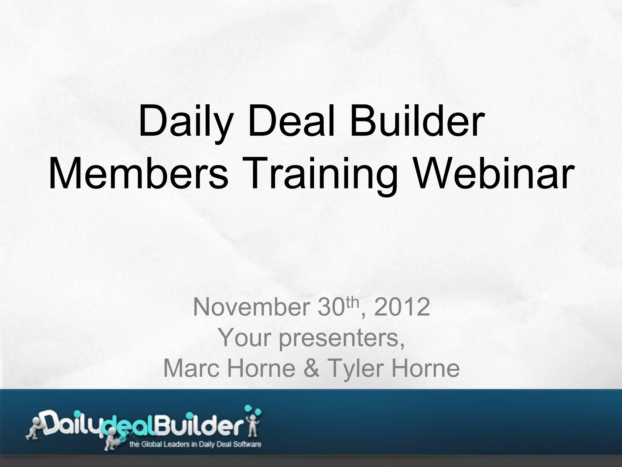 Daily dealbuilder training | PPT