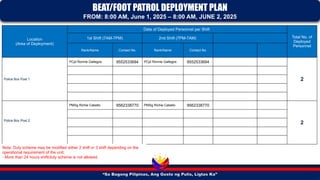 Daily Deployment Plan June 1- June 2.pptx
