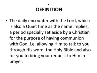 Daily dynamic encounter with god andeoye | PPTX