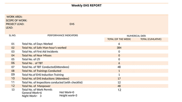 Daily EHS Performsnce Daily report.pptx