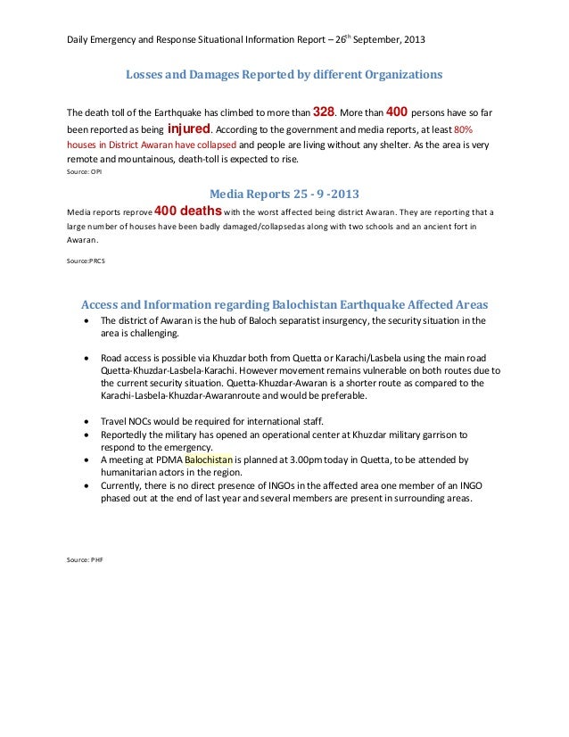 Daily emergency and response situational information report 26th sep-…