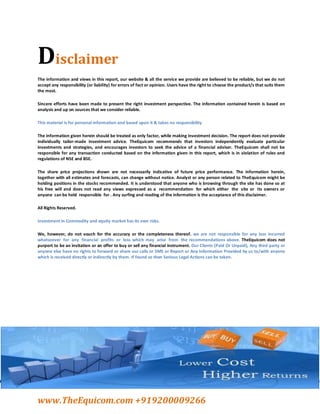 Daily Equity news letter 28 june2013 by-The-Equicom-Financial-Services | PDF | Stocks and Bonds ...