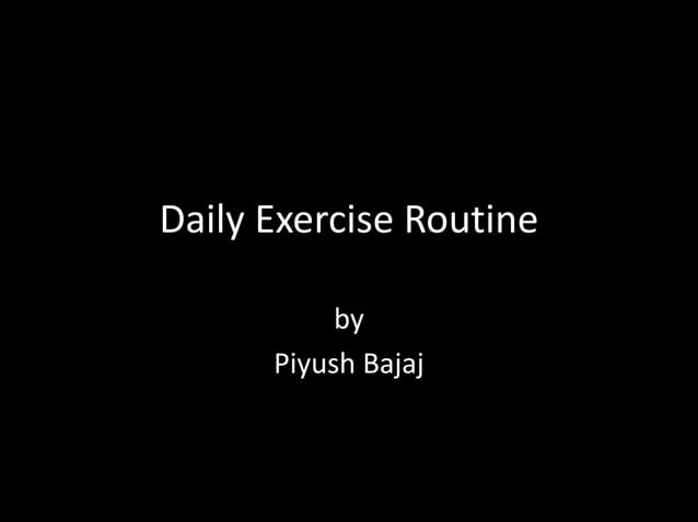 Daily exercise routine | PPT