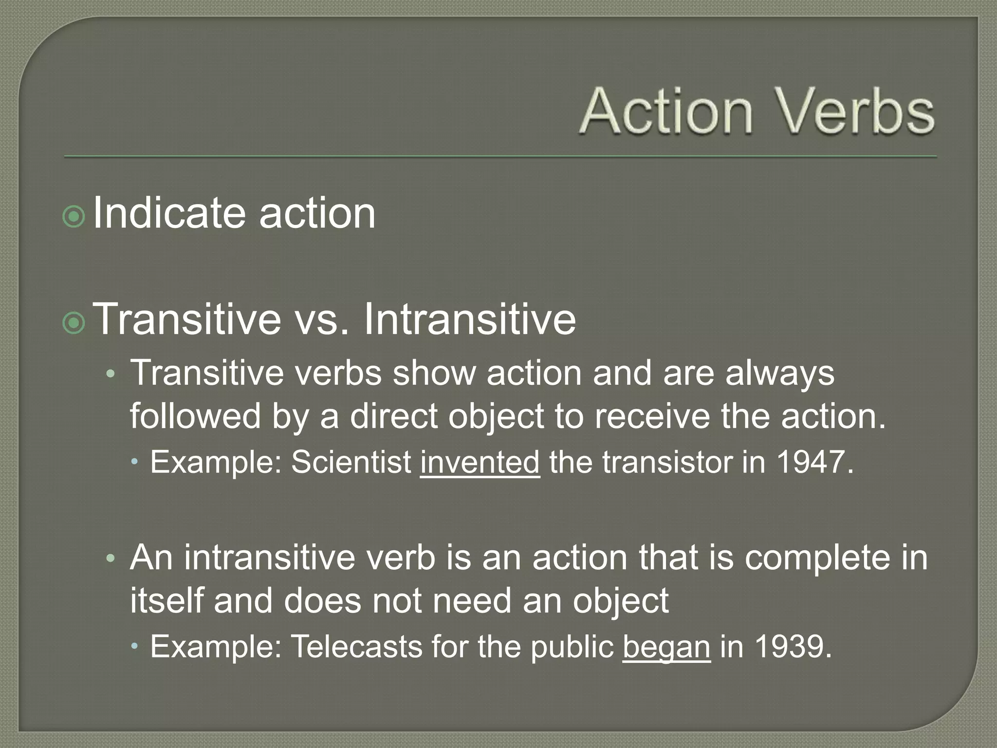 Daily Grammar - Verbs | PPTX