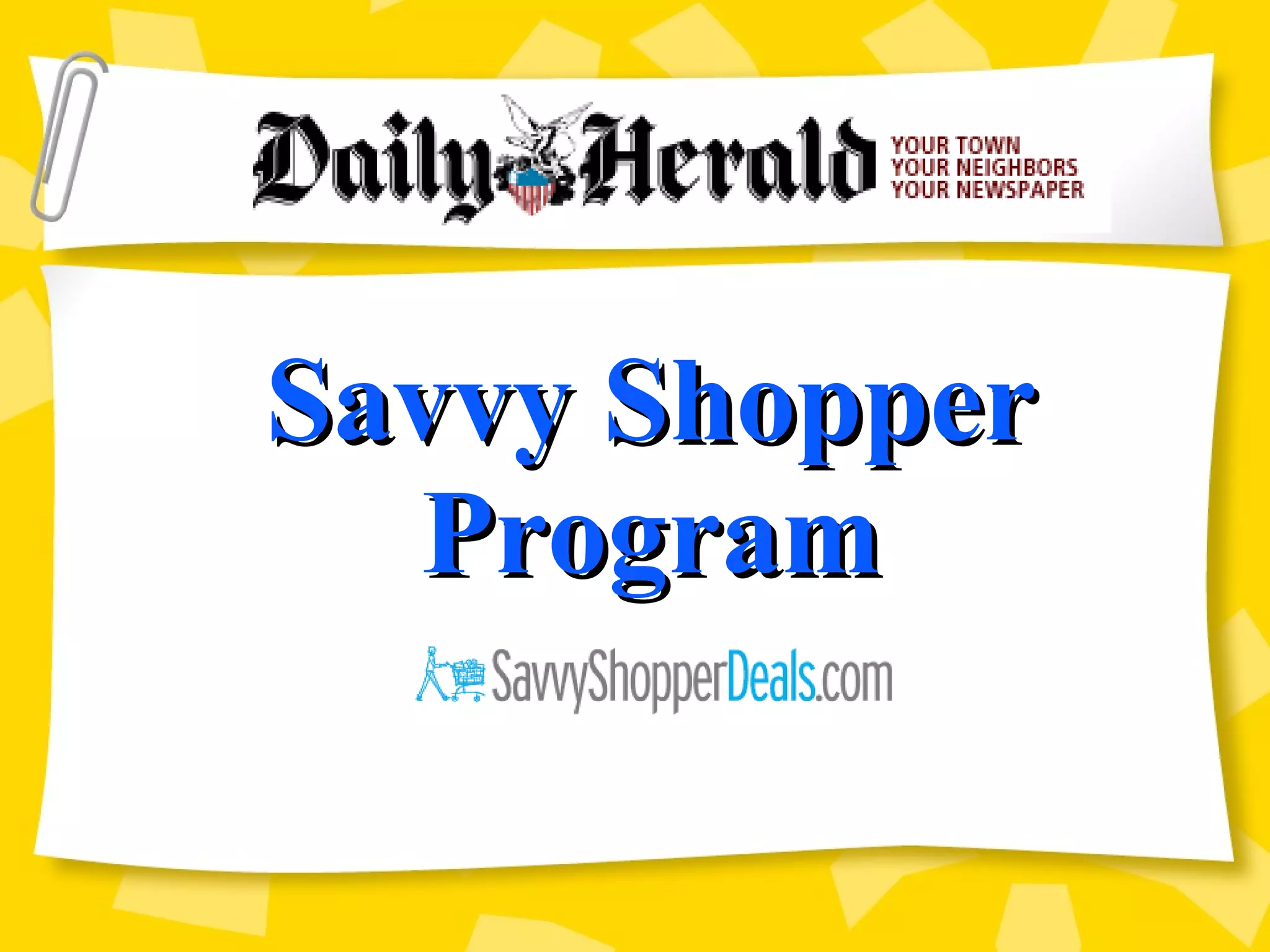 Savvyshopper training | PPT