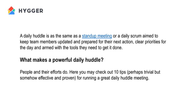 All about Daily Huddle Meetings | PPTX
