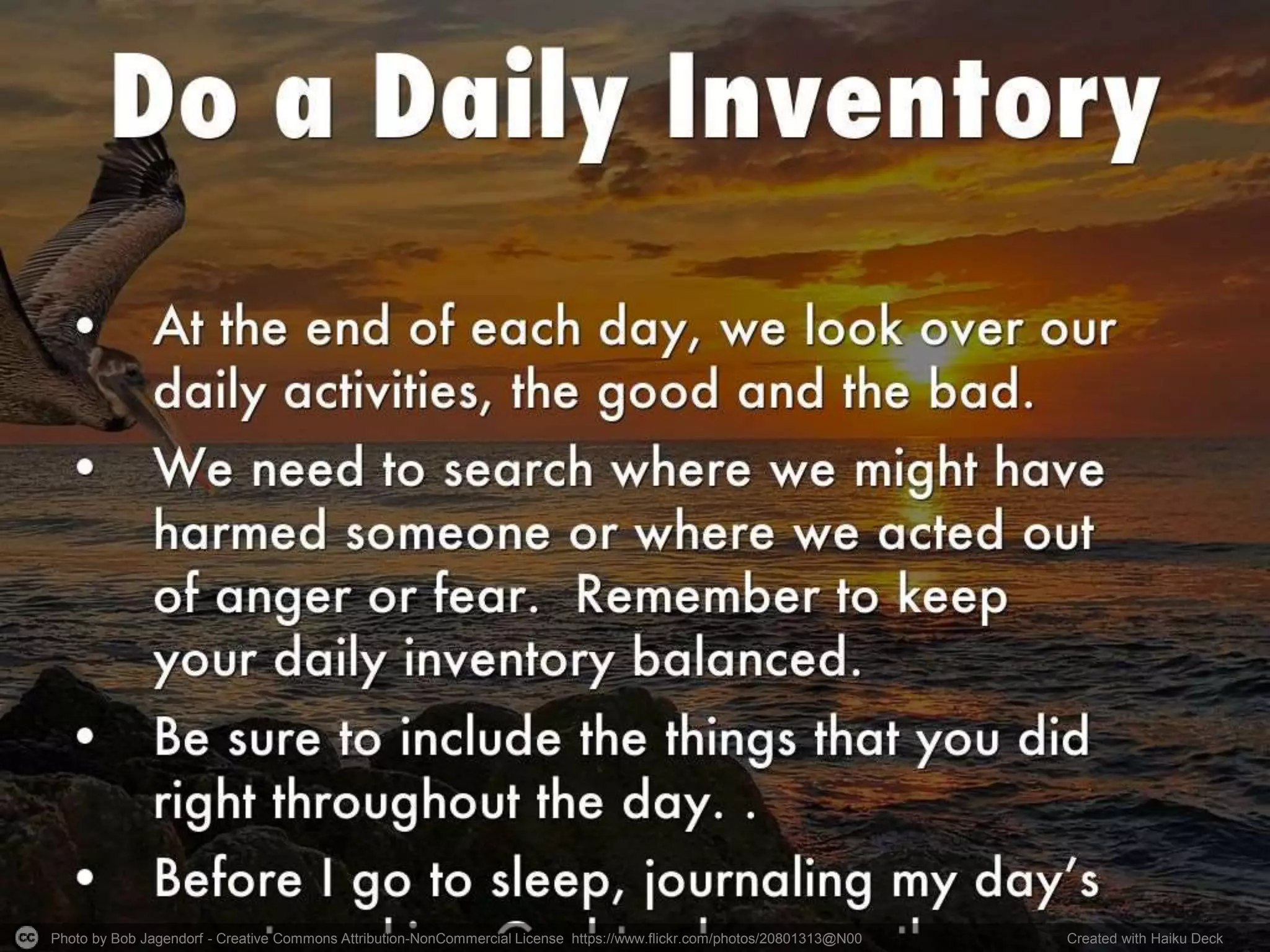 Clelebrate Recovery- Lesson 20 Daily Inventory | PPTX