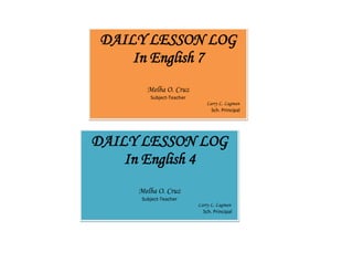 Daily lesson log | DOCX