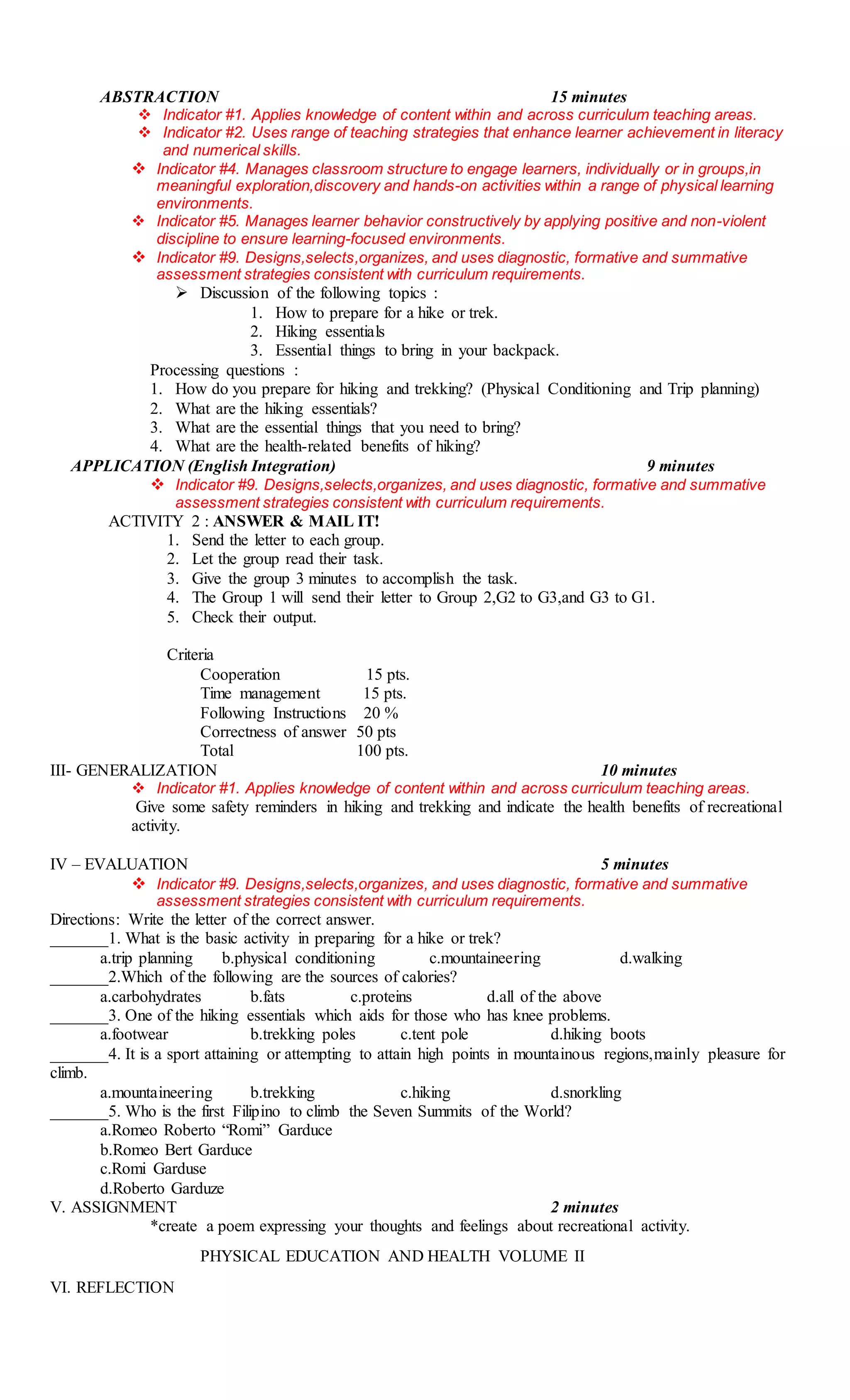 Daily lesson log for demo teaching | DOCX