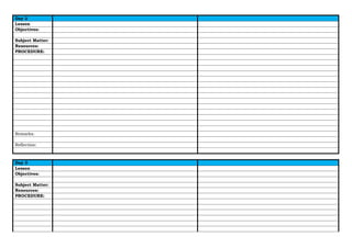 Daily Lesson Log for Multigradeteacgers docx | DOCX