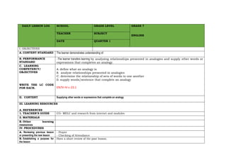 DAILY LESSON LOG rationale of the problem.docx