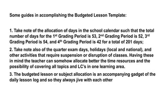 Daily lesson logs & subject allocation.pptx [autosaved] | PPT