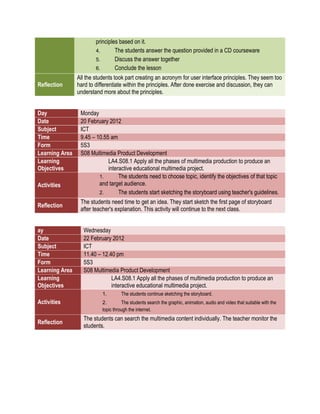 Daily lesson plan ict form 5 | DOCX