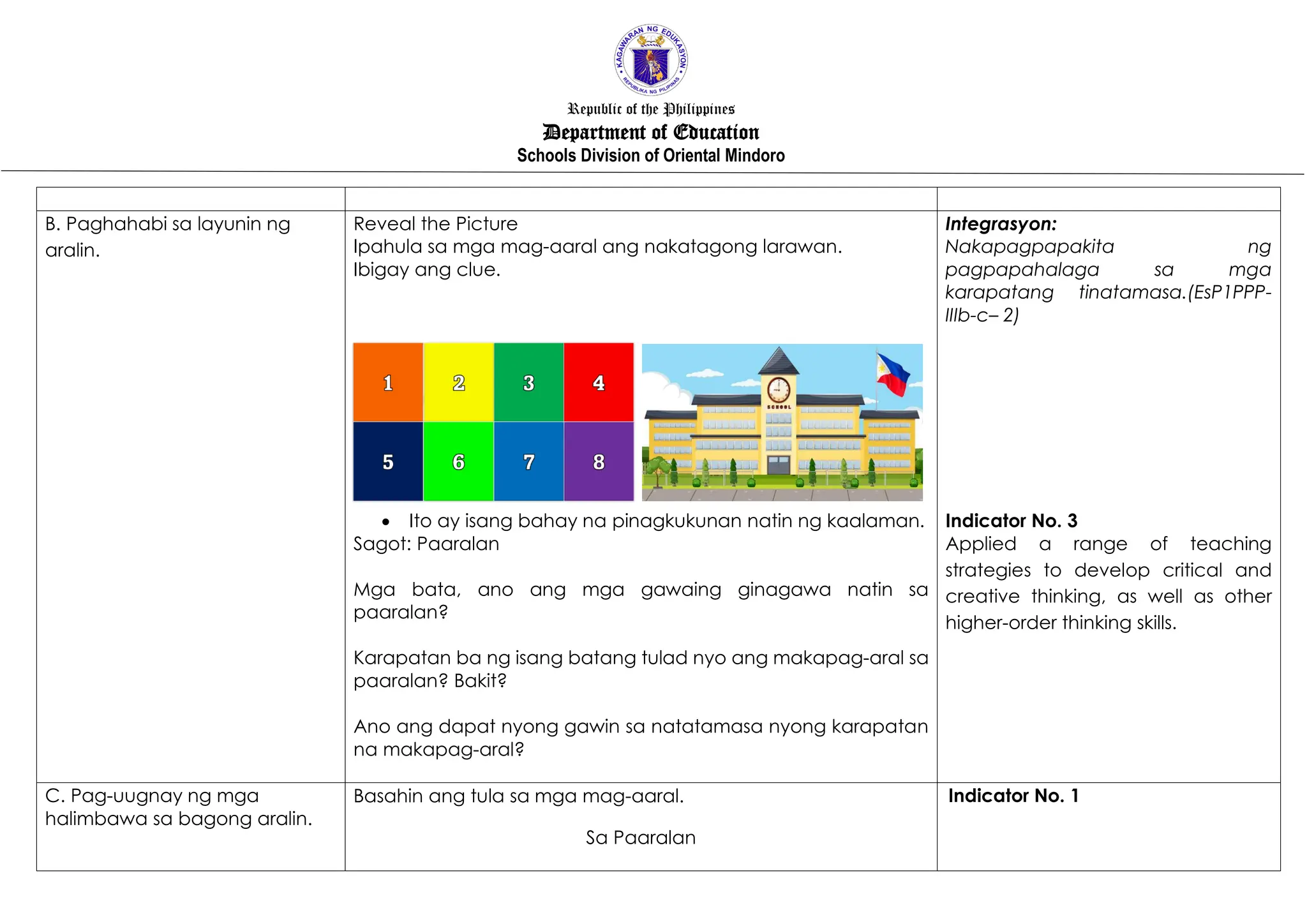 DAILY LESSON PLAN IN FILIPINO 1 - QUARTER 4 - WEEK 1 - MGA SALITANG ...