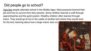 Daily life in Medieval Europe | PPT
