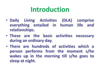 Daily Living Activities & Demonstration Lesson Plan | PPTX