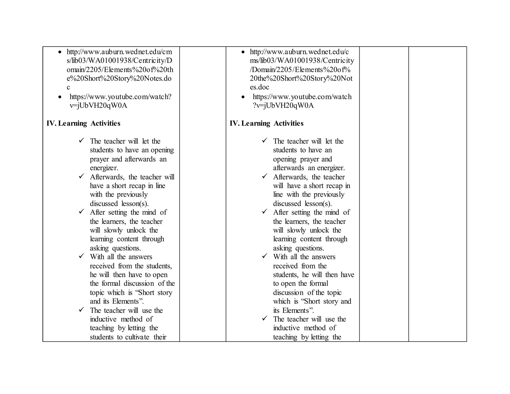Daily log plan creative writing | DOCX | Educational Assessment | Education
